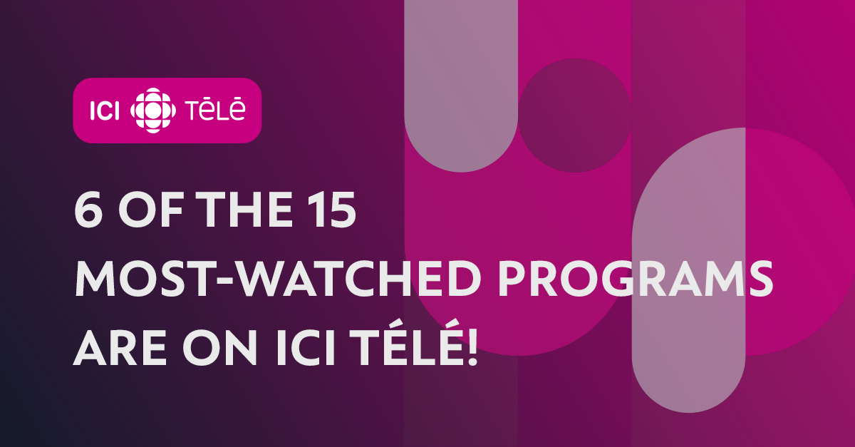 This fall, 6 of the 15 most-watched programs are on ICI TÉLÉ! - CBC ...